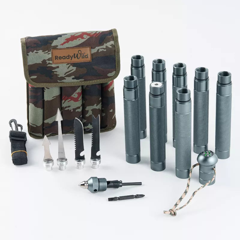 Collapsible Hiking Survival Stick | All-in-One Tactical Walking Staff